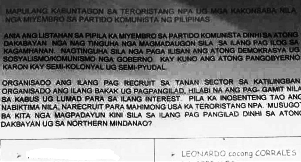 Cagayan de Oro Journalist "Red" tagged | CMFR
