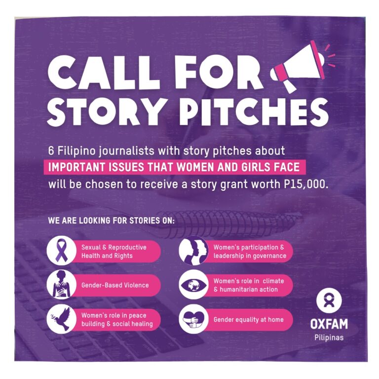 Oxfam Pilipinas Calls For Stories On Gender Issues In PH CMFR oxfam-pilipinas-calls-for-stories-on-gender-issues-in-ph-cmfr