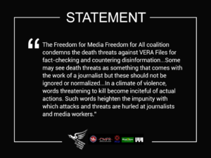 FMFA statement in solidarity with VERA Files | CMFR